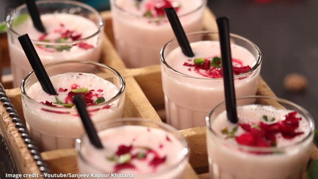 ગુલકંદ લસ્સી બનાવવાની રીત | Gulkand lassi banavani rit | Gulkand lassi ...