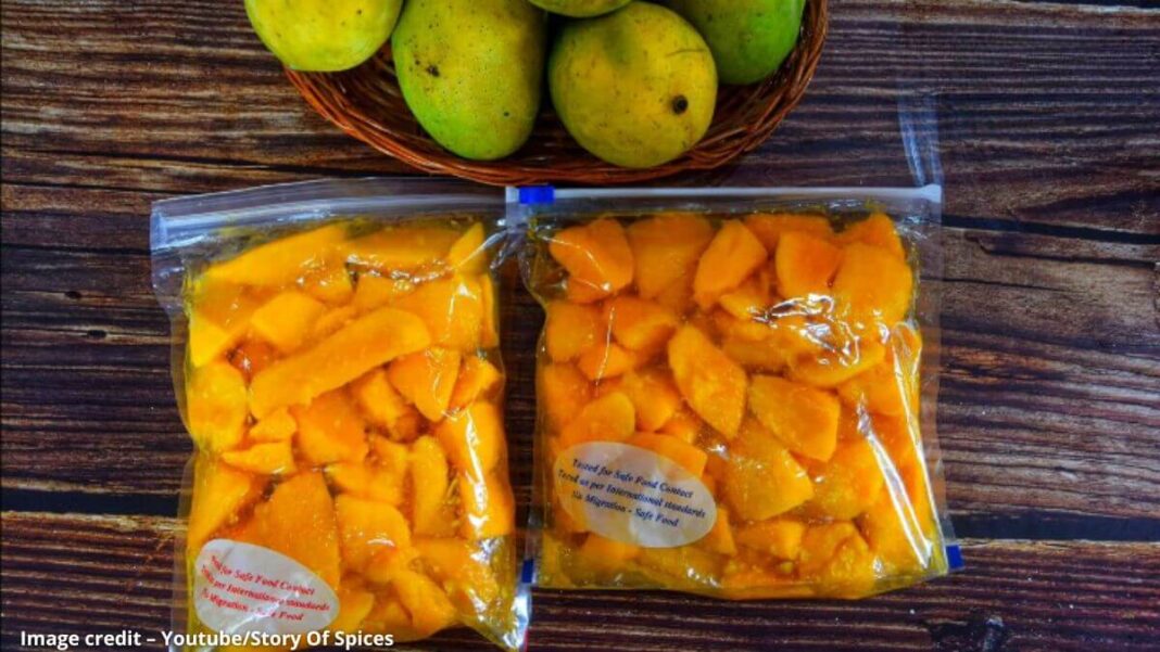 આંબા ફ્રોઝન કરવાની રીત | કેરી નો રસ સ્ટોર કરવાની રીત | keri no ras ...